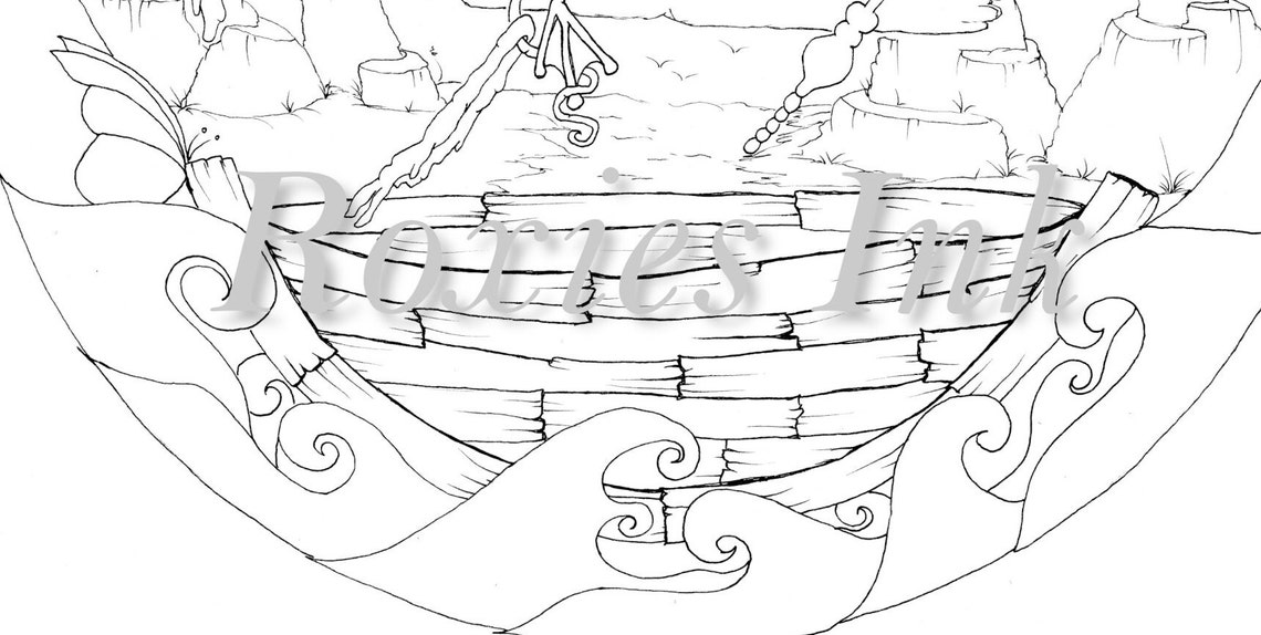 Frog Stuck in Vines Coloring Page printable Adult Coloring - Etsy