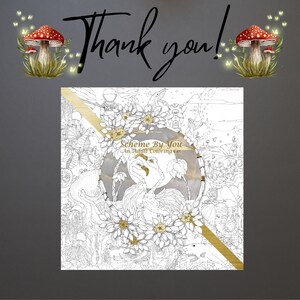 Whimsical Fairy Coloring Poster Poster on Premium Matte Paper Perfect ...