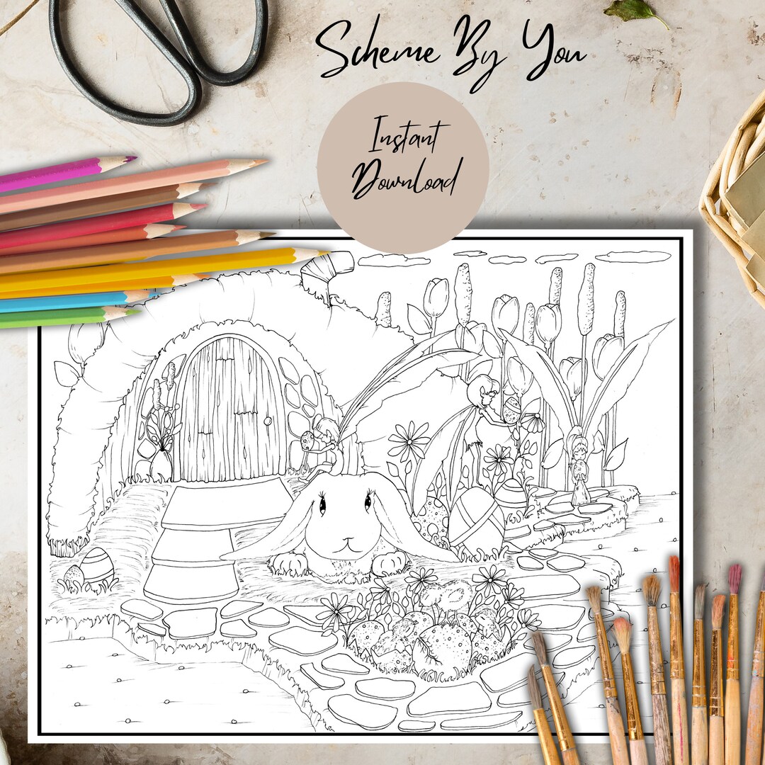 The Little Chicks Easter Coloring Page - Etsy