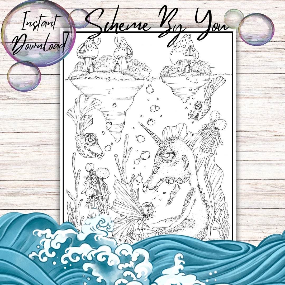 Adorable Sea Monster Coloring Page Illustrated for the Person That ...