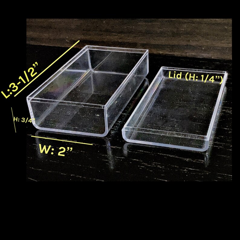 Clear Acrylic Storage/display Cases, Size: 2x3.5 Rectangle - Etsy