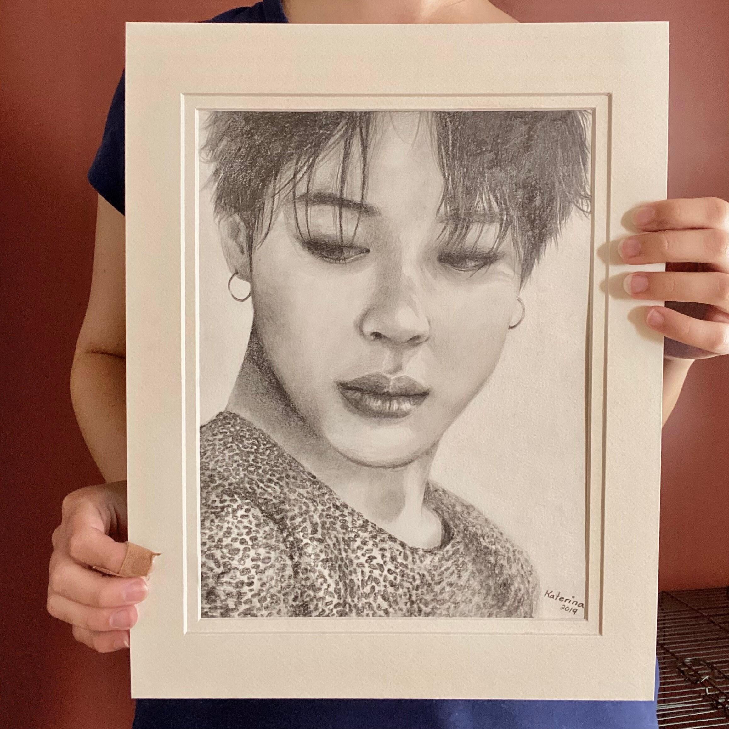 Original Park Jimin BTS Graphite Pencil Portrait - Etsy