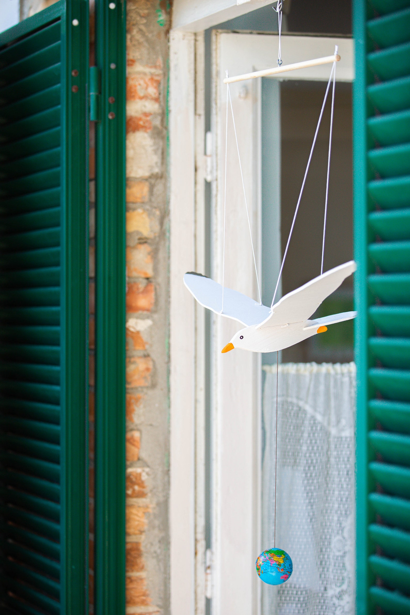 Hanging Wooden Seagull / Wooden Decoration / Unique Wooden Gift ...
