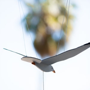Hanging Wooden Seagull / Wooden Decoration / Wooden Bird Mobile ...