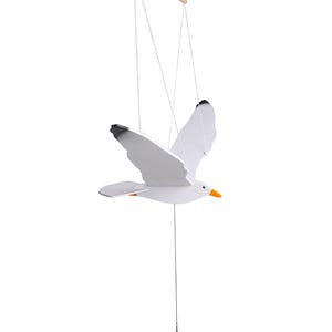 Hanging Wooden Seagull / Wooden Decoration / Unique Wooden Gift ...