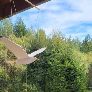 Hanging Wooden Seagull / Wooden Decoration / Wooden Bird - Etsy