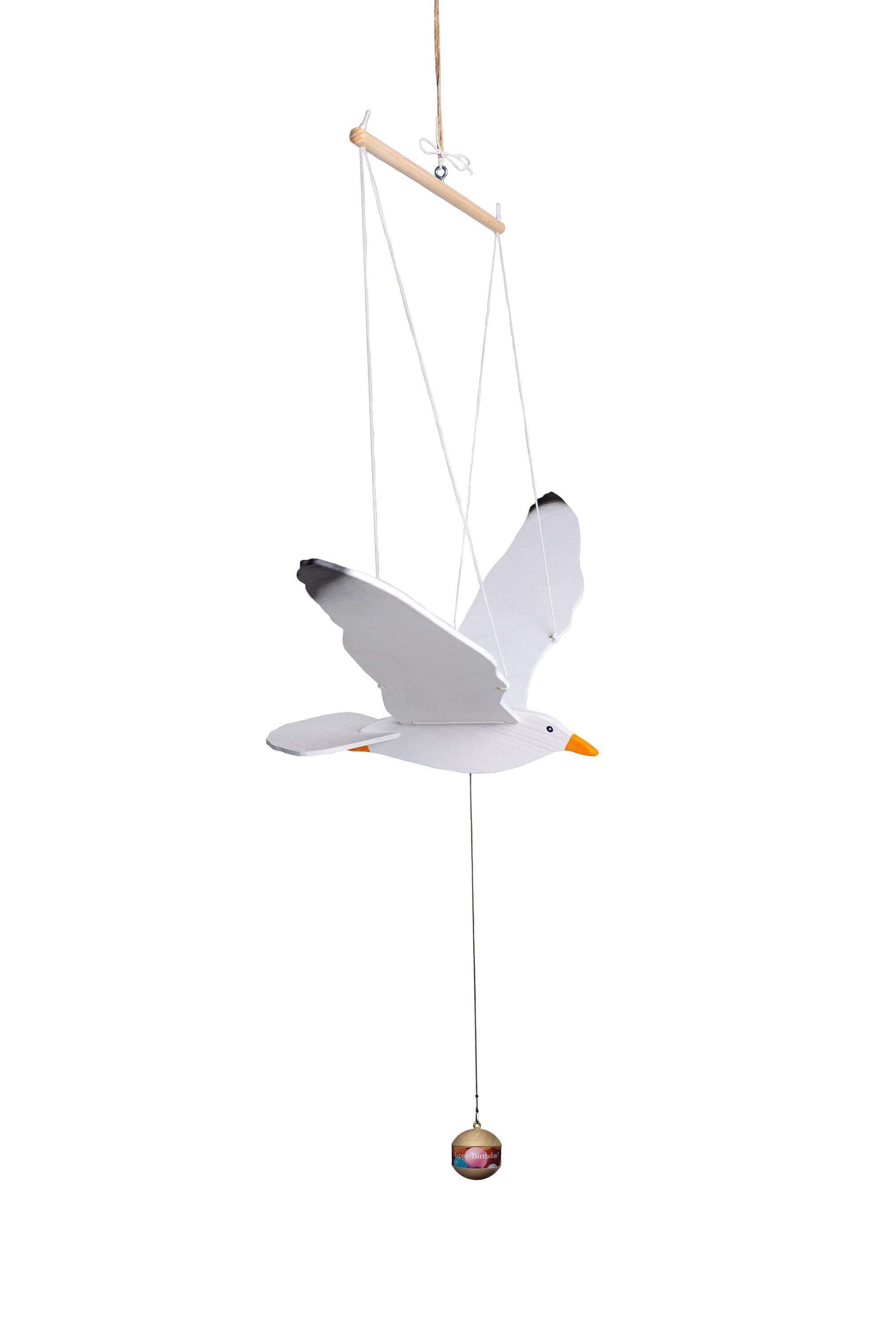 Hanging Wooden Seagull / Wooden Decoration / Unique Wooden Gift ...