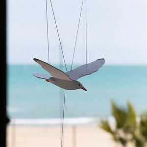 Hanging Wooden Seagull / Wooden Decoration / Wooden Bird Mobile ...