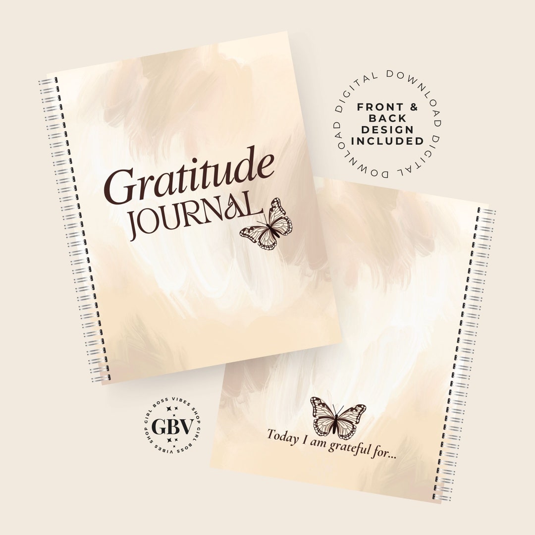 Gratitude Journal Cover Notebook Cover Printable Digital - Etsy