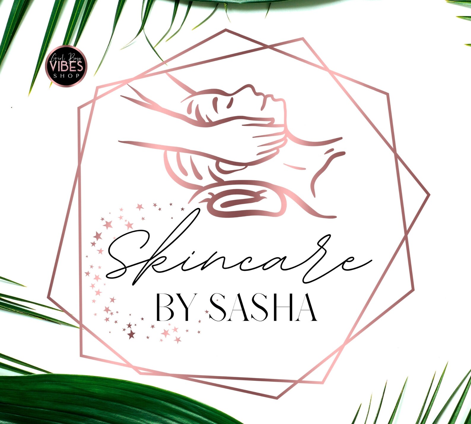 Skincare Logo Facial Logo Rose Gold Esthetician Logo | Etsy