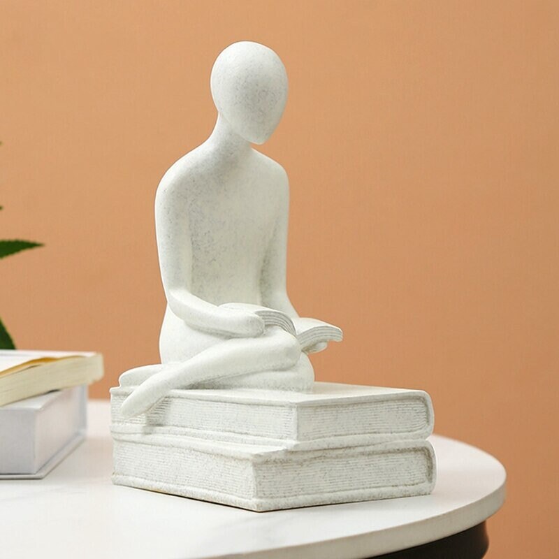 Sitting Human Statue Nordic Home Scuplture Ceramic Indoor | Etsy