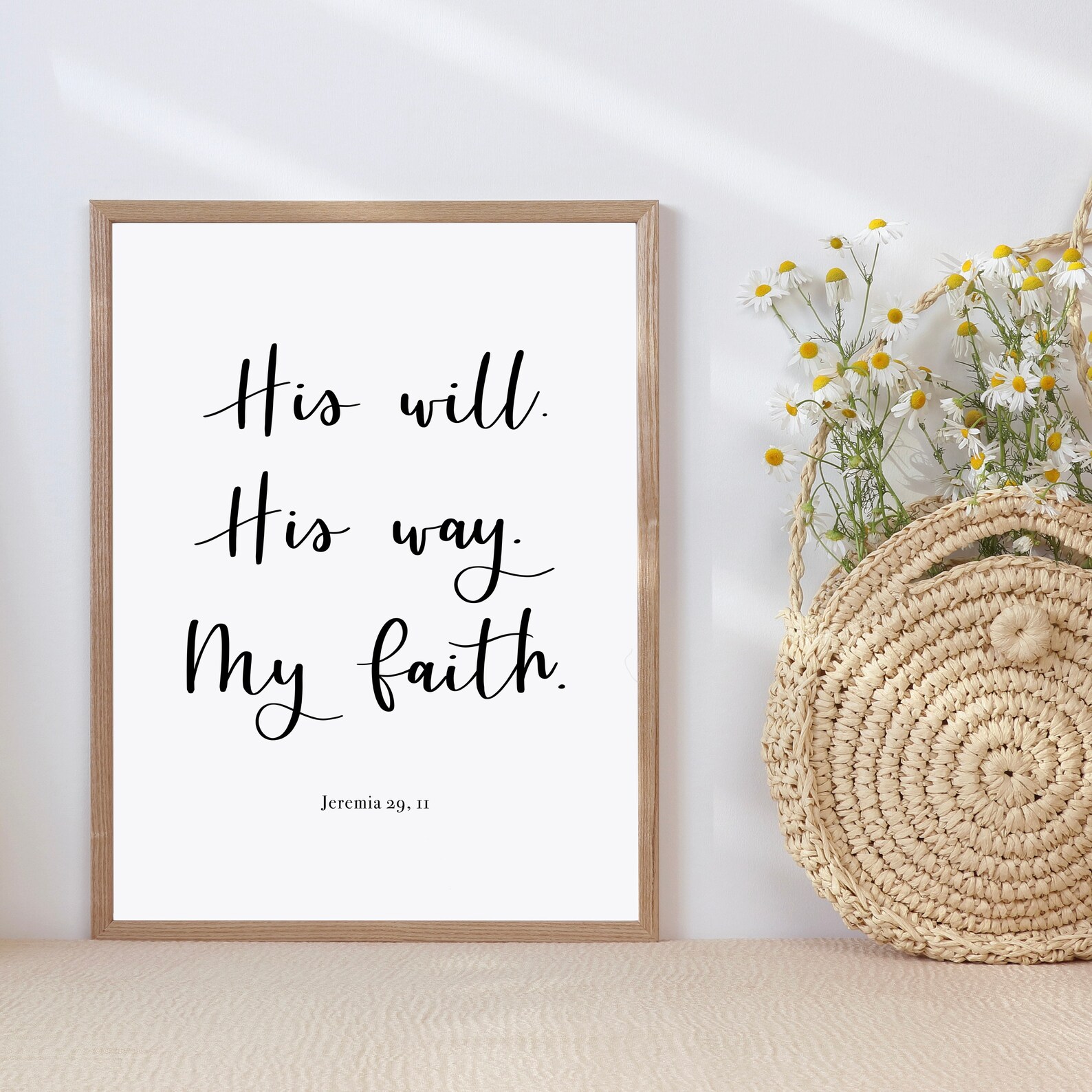 Bible Verse His will. His way. My faith. Art Print | Etsy