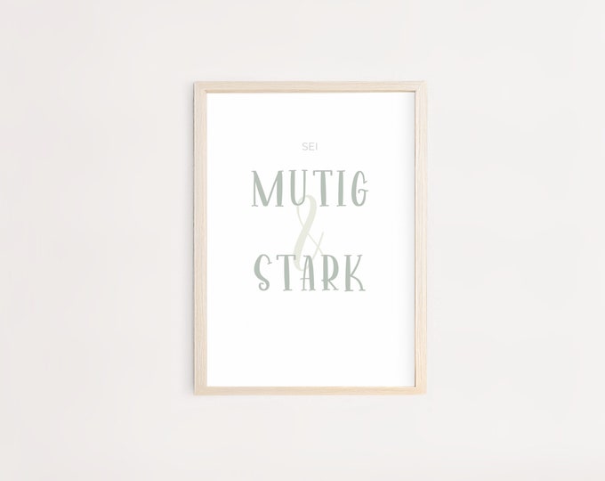 Christliches Poster: Sei stark und mutig!... Josua 1,9 - Etsy.de