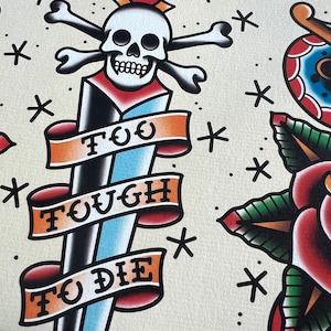 Sailor Jerry Traditional Tattoo Flash Sheet Tattoo Print Gift Tattoo ...