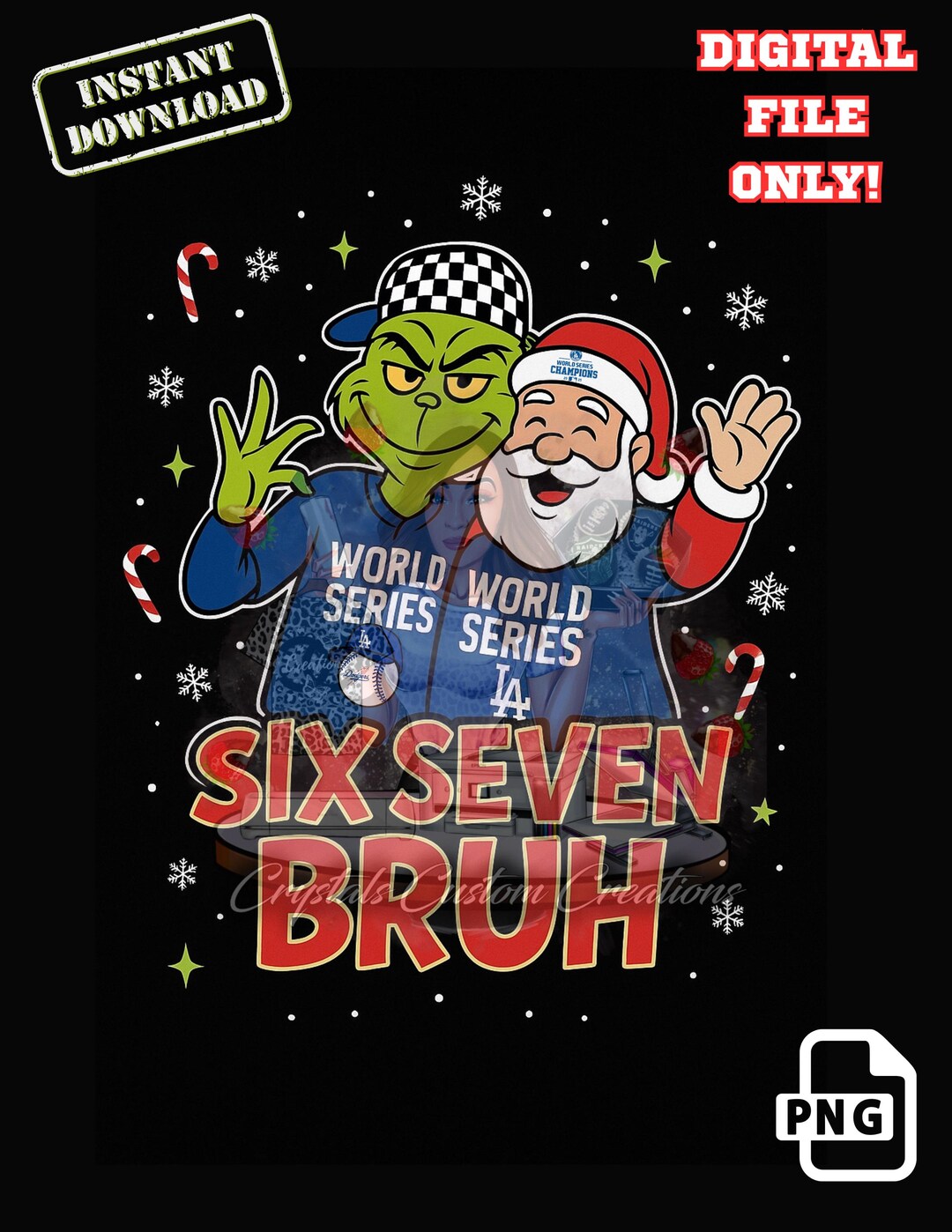 Funny Christmas Grinch & Santa Meme PNG, Bruh Joke (digital File) - Etsy