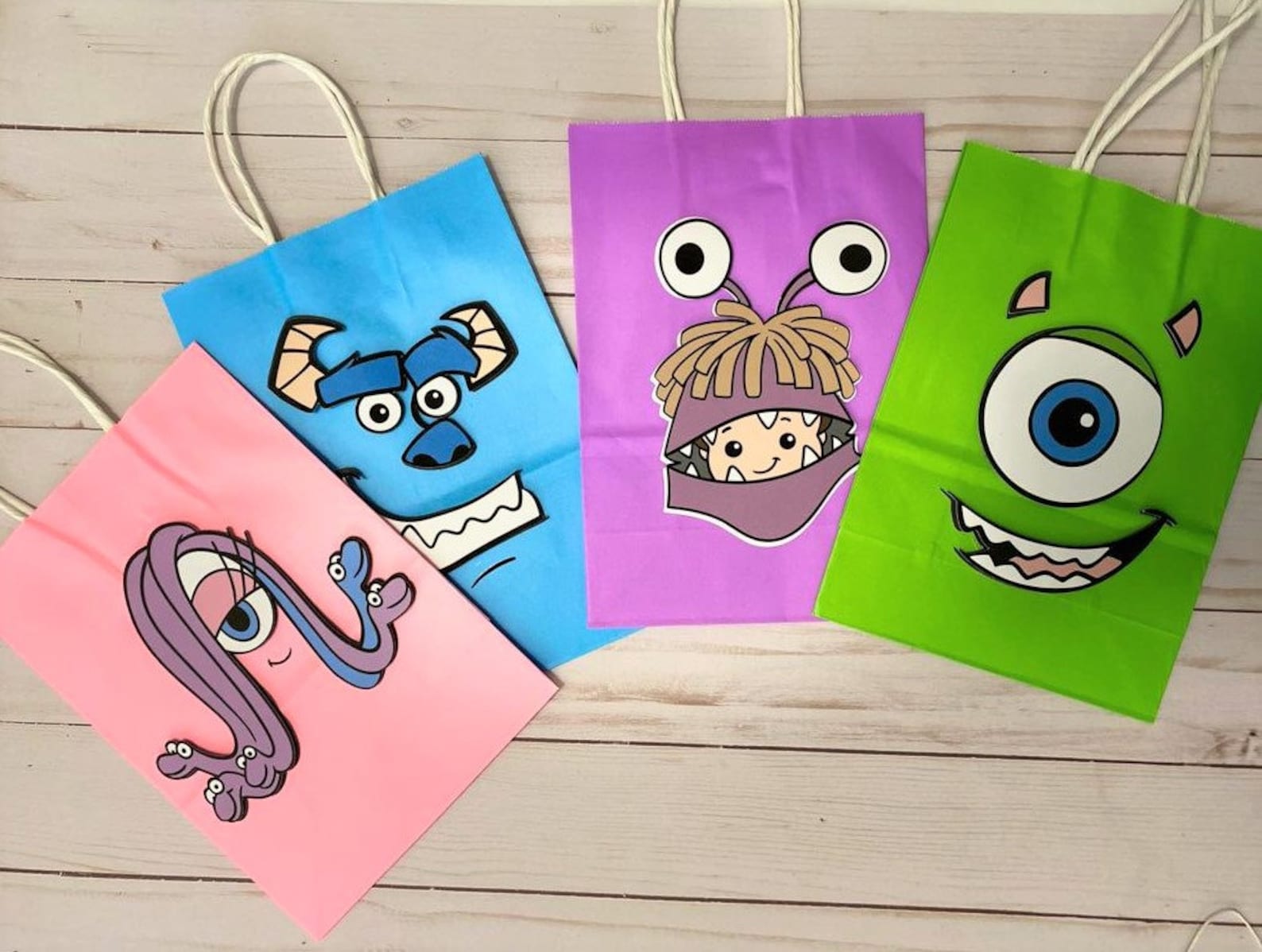 Monsters Inc Goodie Bags Dozen/ Monsters Inc Party Decoration - Etsy ...