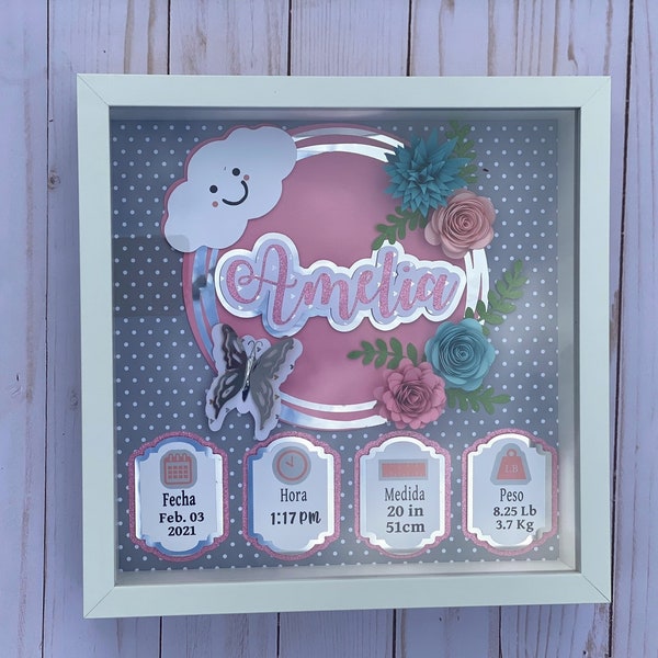Baby Shadow Box - Etsy