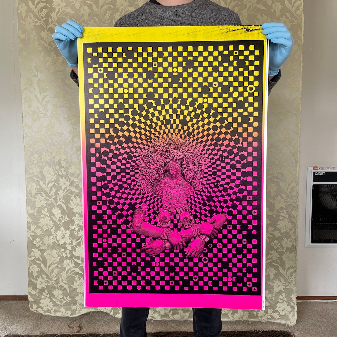 EXTREMELY-RARE overprint Art Poster by Wilfred Satty, C. 1970 - Etsy