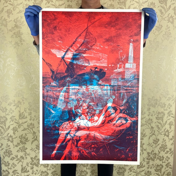 EXTREMELY-RARE overprint Art Poster by Wilfred - Etsy