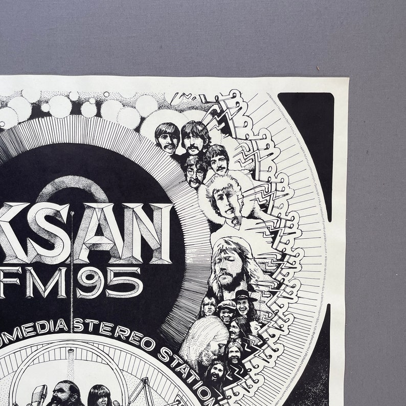ORIGINAL PROMO POSTER, Ksan 95 Fm, Hendrix, Grateful Dead, 1971 - Etsy