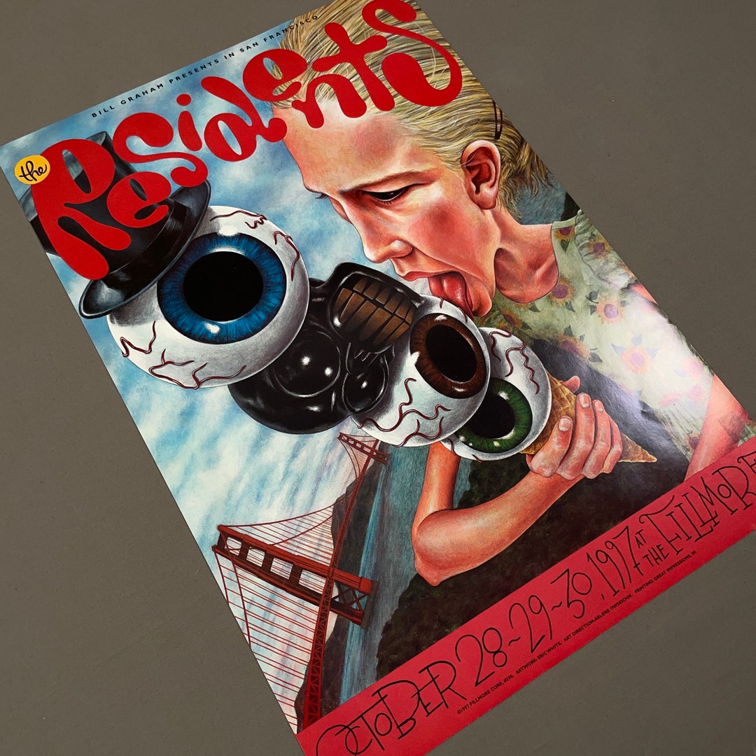 ORIGINAL CONCERT POSTER, the Residents, the Fillmore, October 28-30 ...
