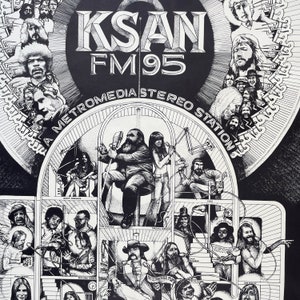 ORIGINAL PROMO POSTER, Ksan 95 Fm, Hendrix, Grateful Dead, 1971 - Etsy