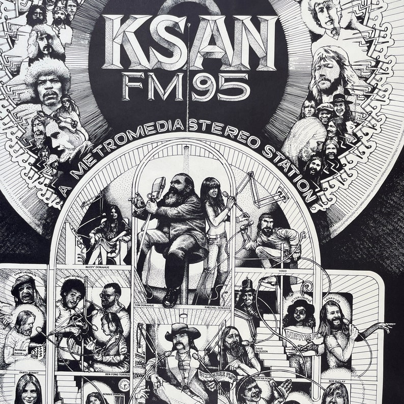 ORIGINAL PROMO POSTER, Ksan 95 Fm, Hendrix, Grateful Dead, 1971 - Etsy