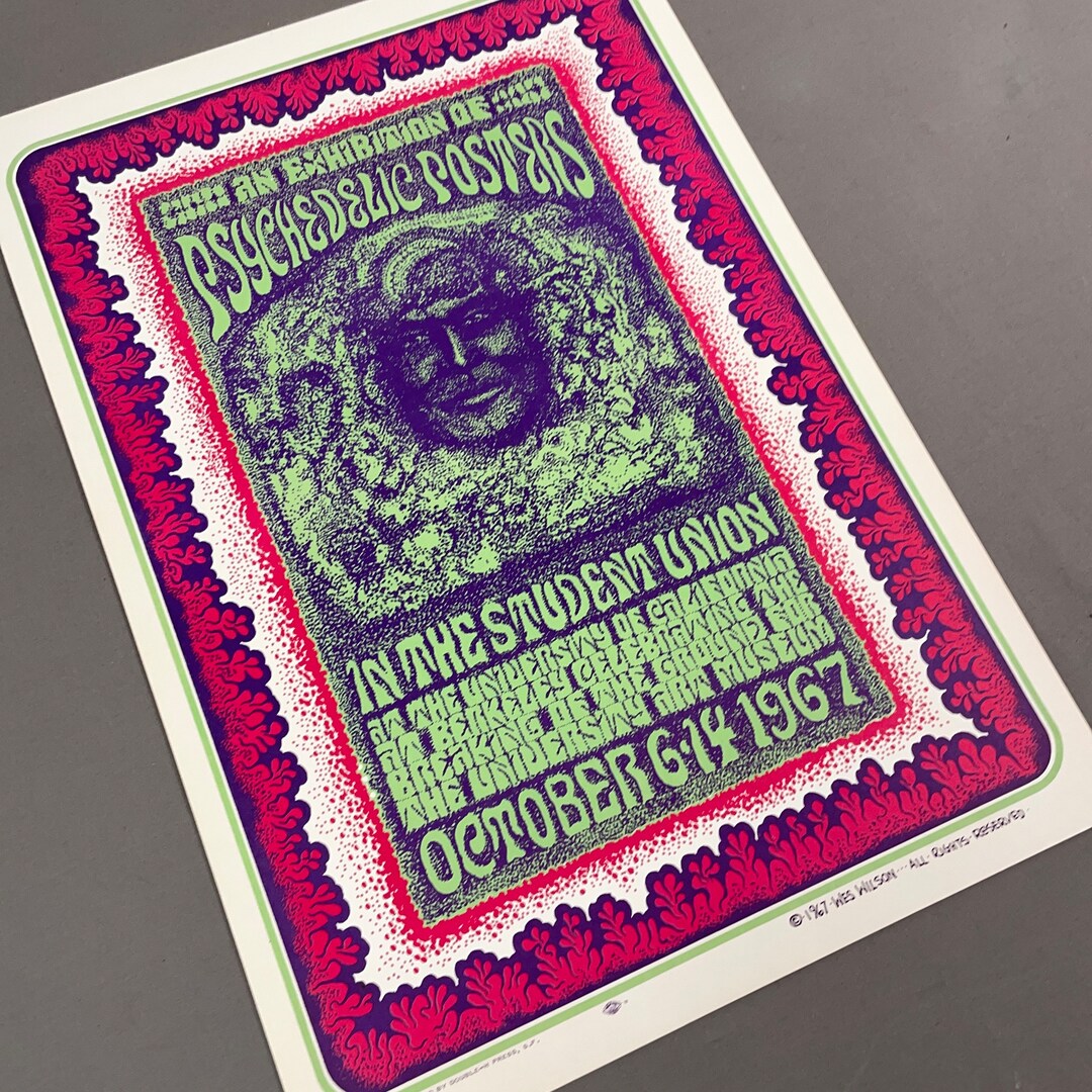 ORIGINAL POSTER, Wes Wilson, an Exhibition of Psychedelic Posters, UC ...