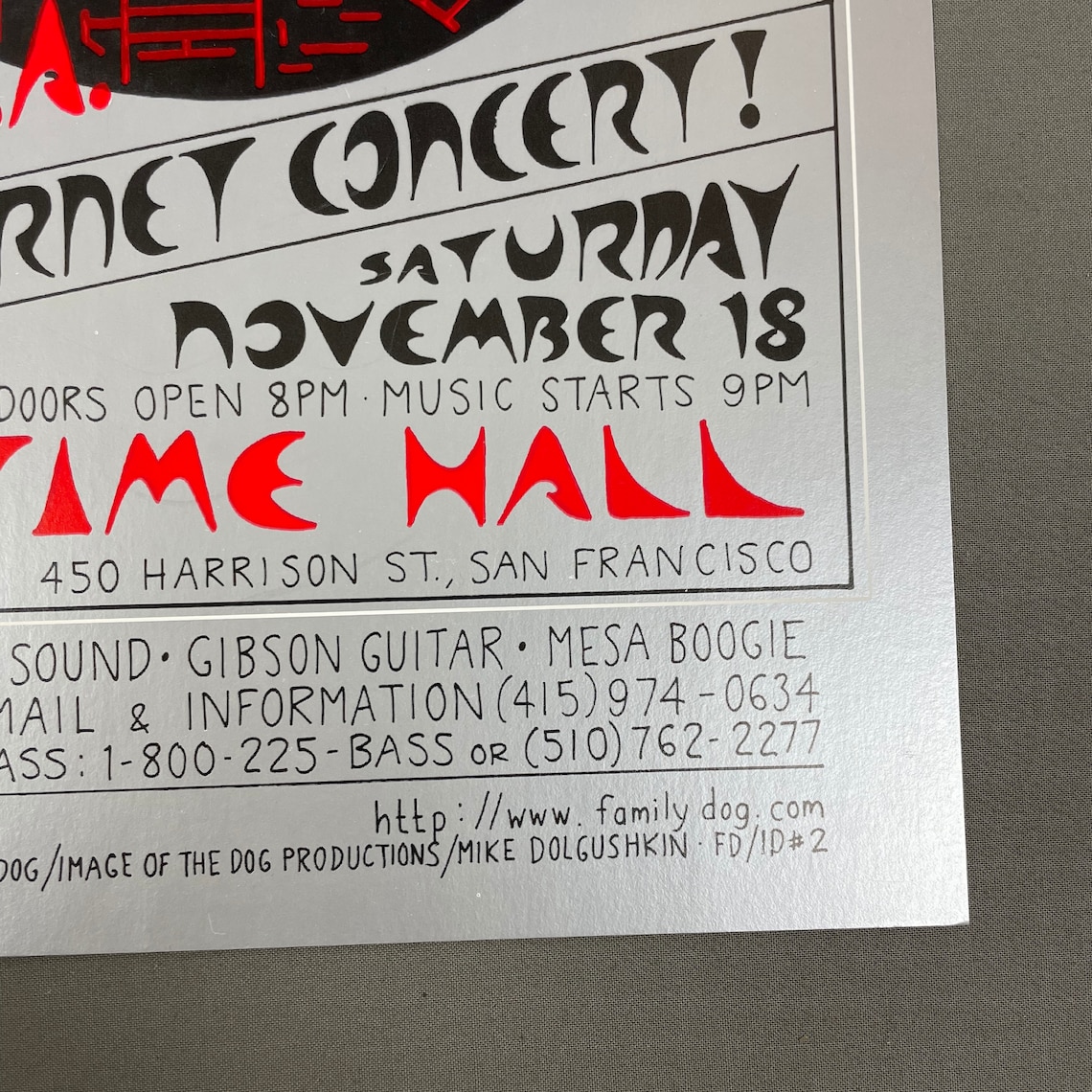 ORIGINAL CONCERT POSTER Family Dog Presents Jefferson | Etsy