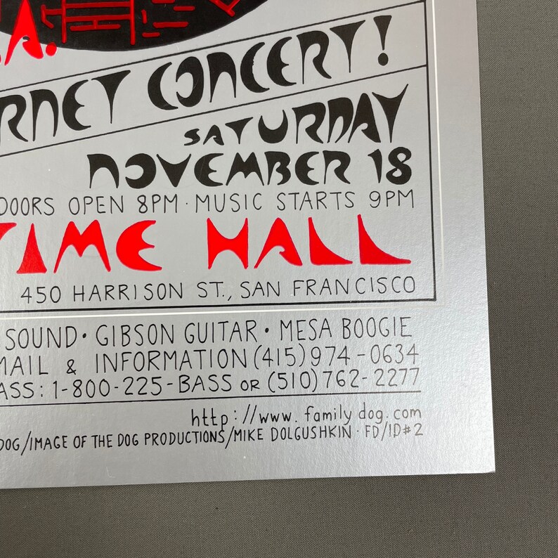 ORIGINAL CONCERT POSTER Family Dog Presents Jefferson - Etsy