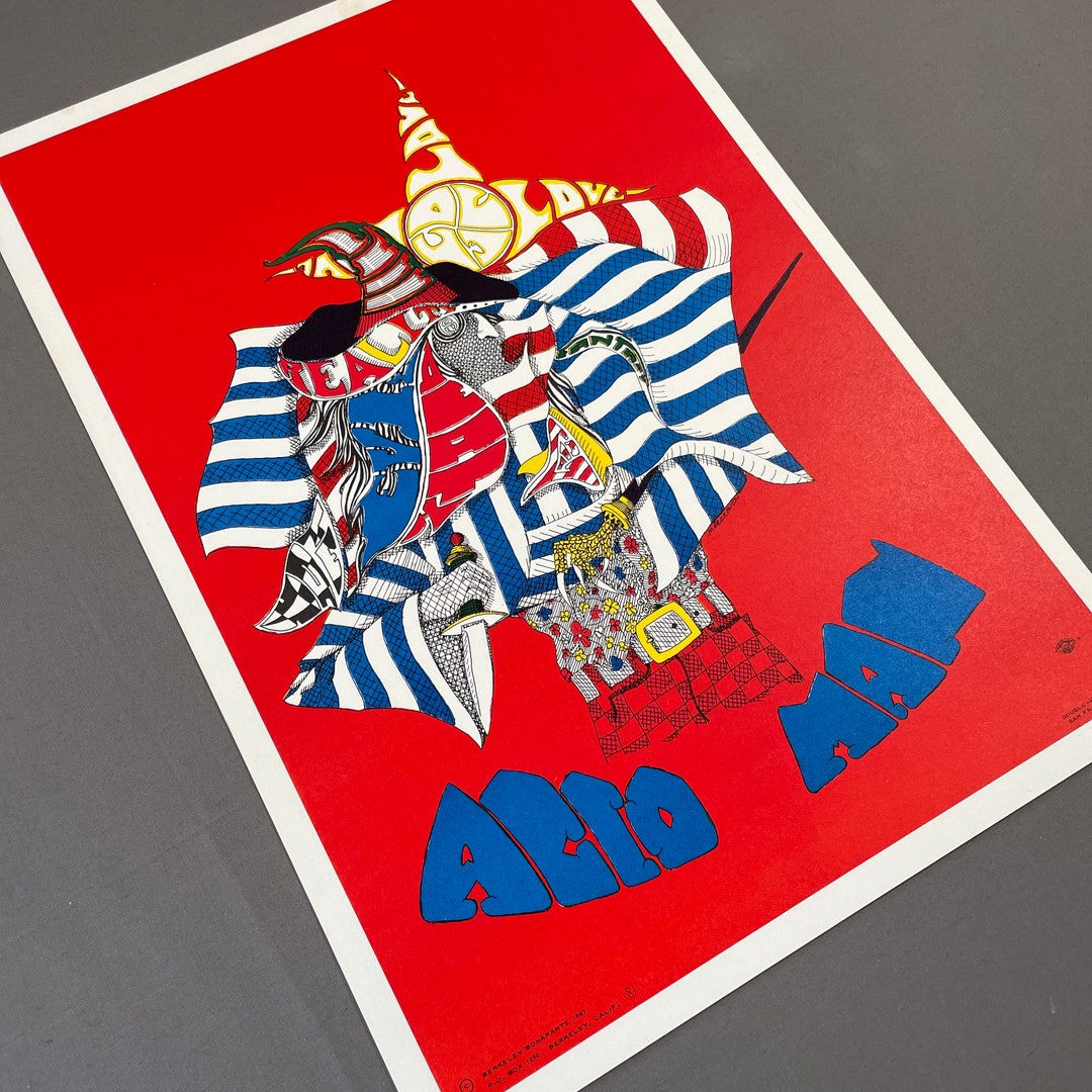 ORIGINAL ART POSTER, Acid Man by Mark Kanen, 1967 - Etsy