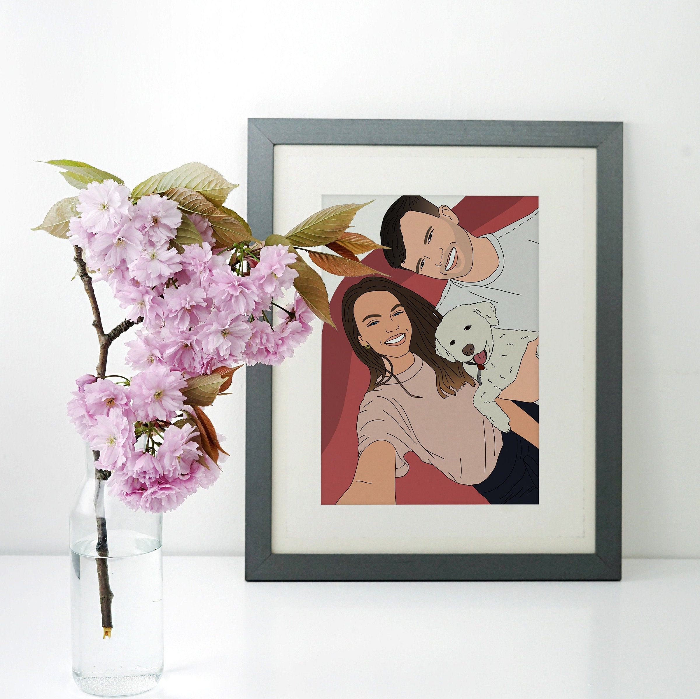 Custom Cartoon Portrait From Photo, Family Illustration (digital File ...