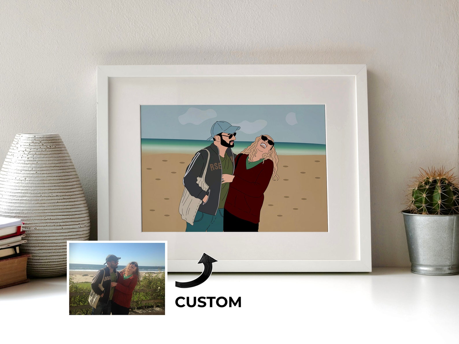 Cartoon Portrait From Photo, Custom Digital Drawing, Vector Art, Custom ...