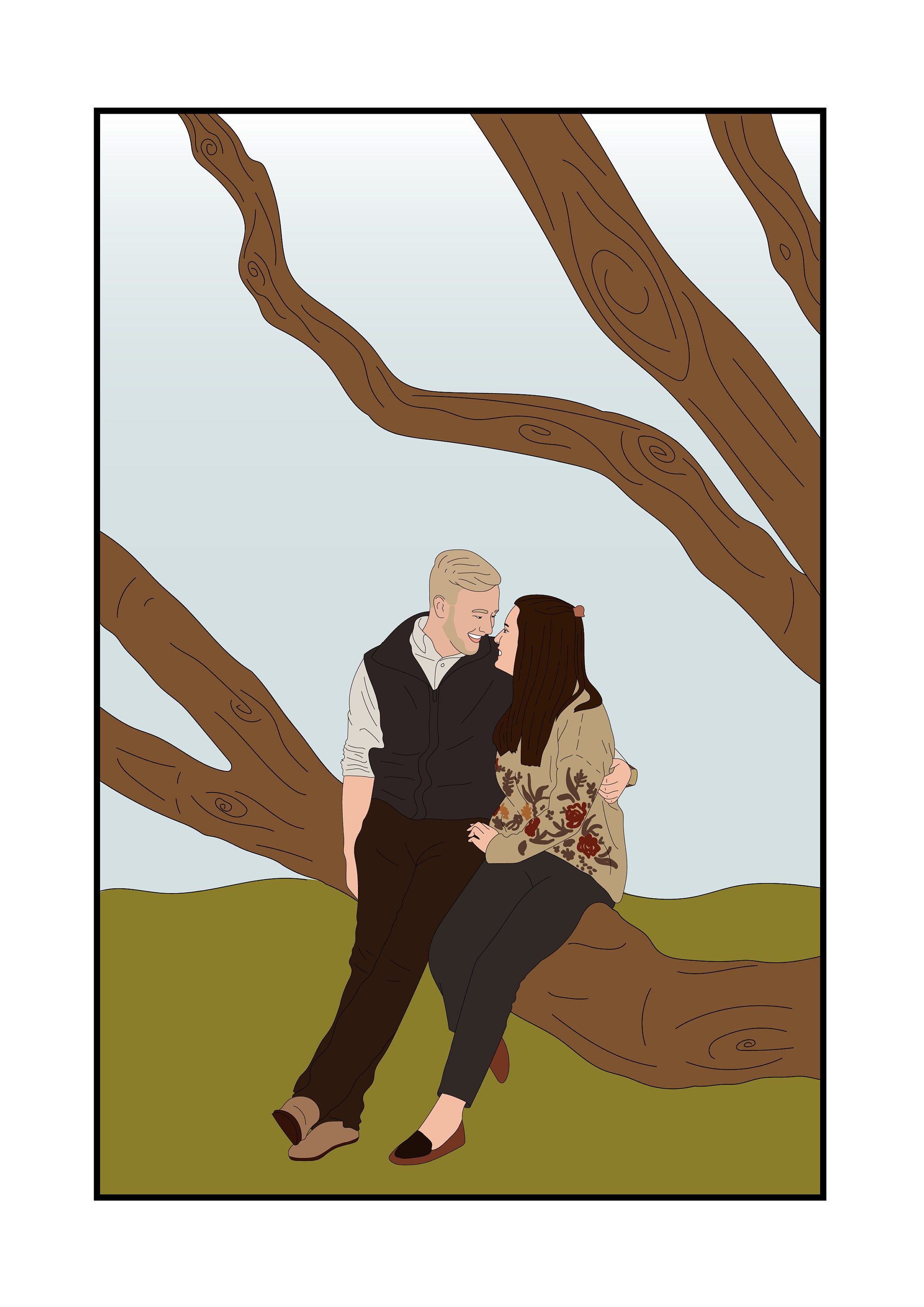 Custom Cartoon Portrait From Photo, Family Illustration (digital File ...