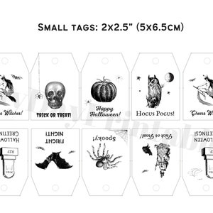 Printable Vintage Halloween Favor Tags, Downloadable Trick or Treat ...