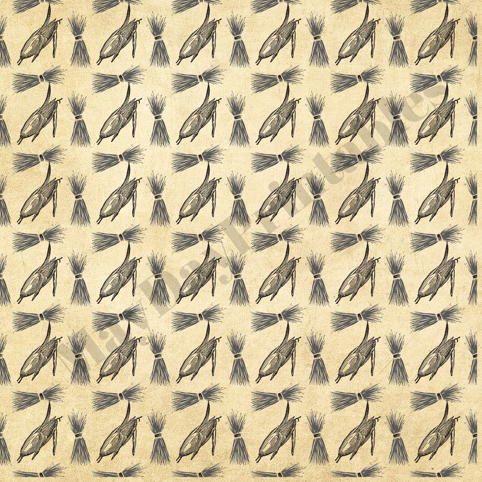 Vintage Thanksgiving Digital Paper, Set of 12 Printable Sheets With 6 ...