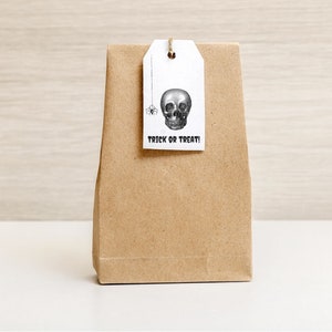 Printable Vintage Halloween Favor Tags, Downloadable Trick or Treat ...