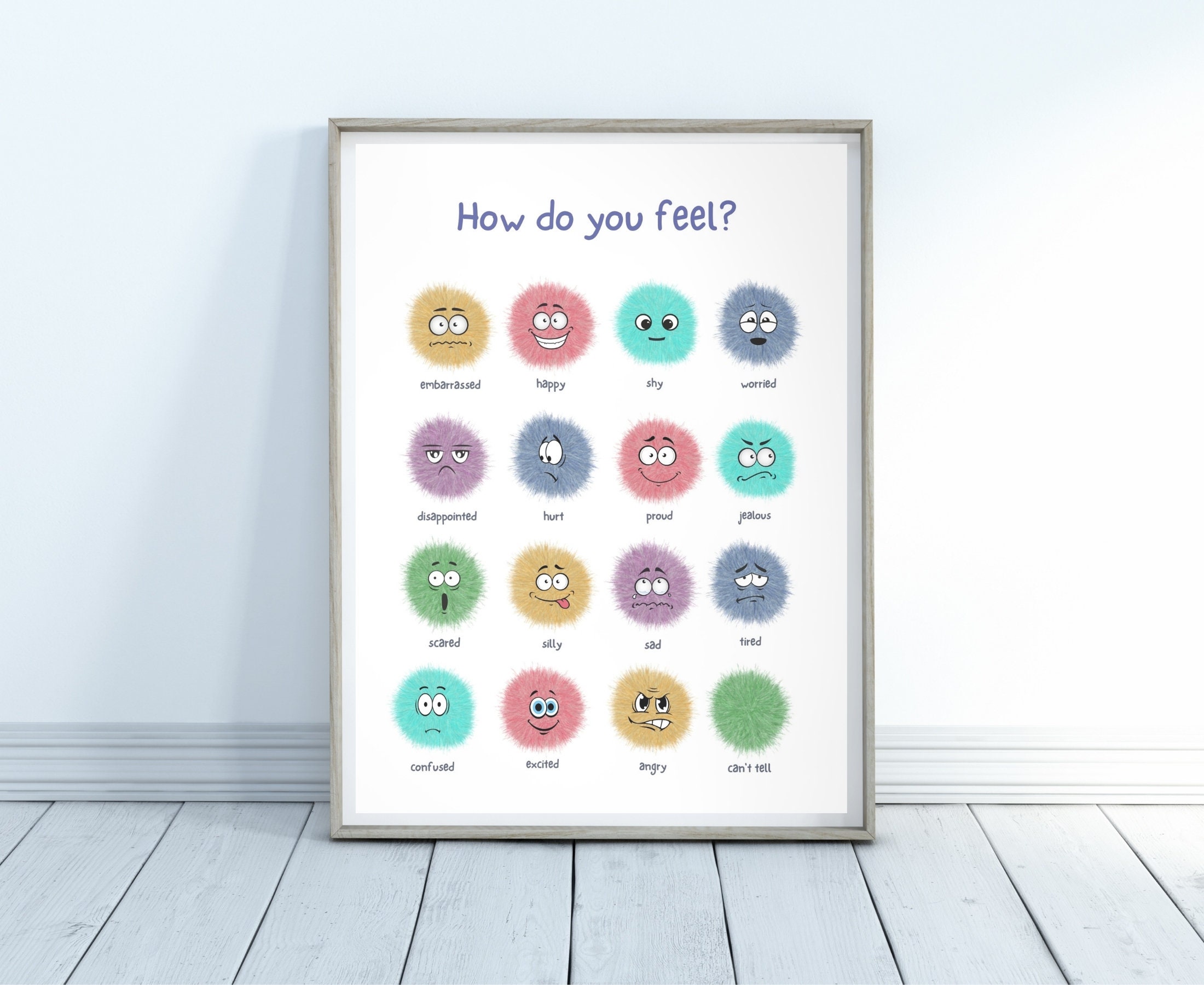 Feelings & Emotions Poster, Mood Chart for Children, Classroom Aid ...