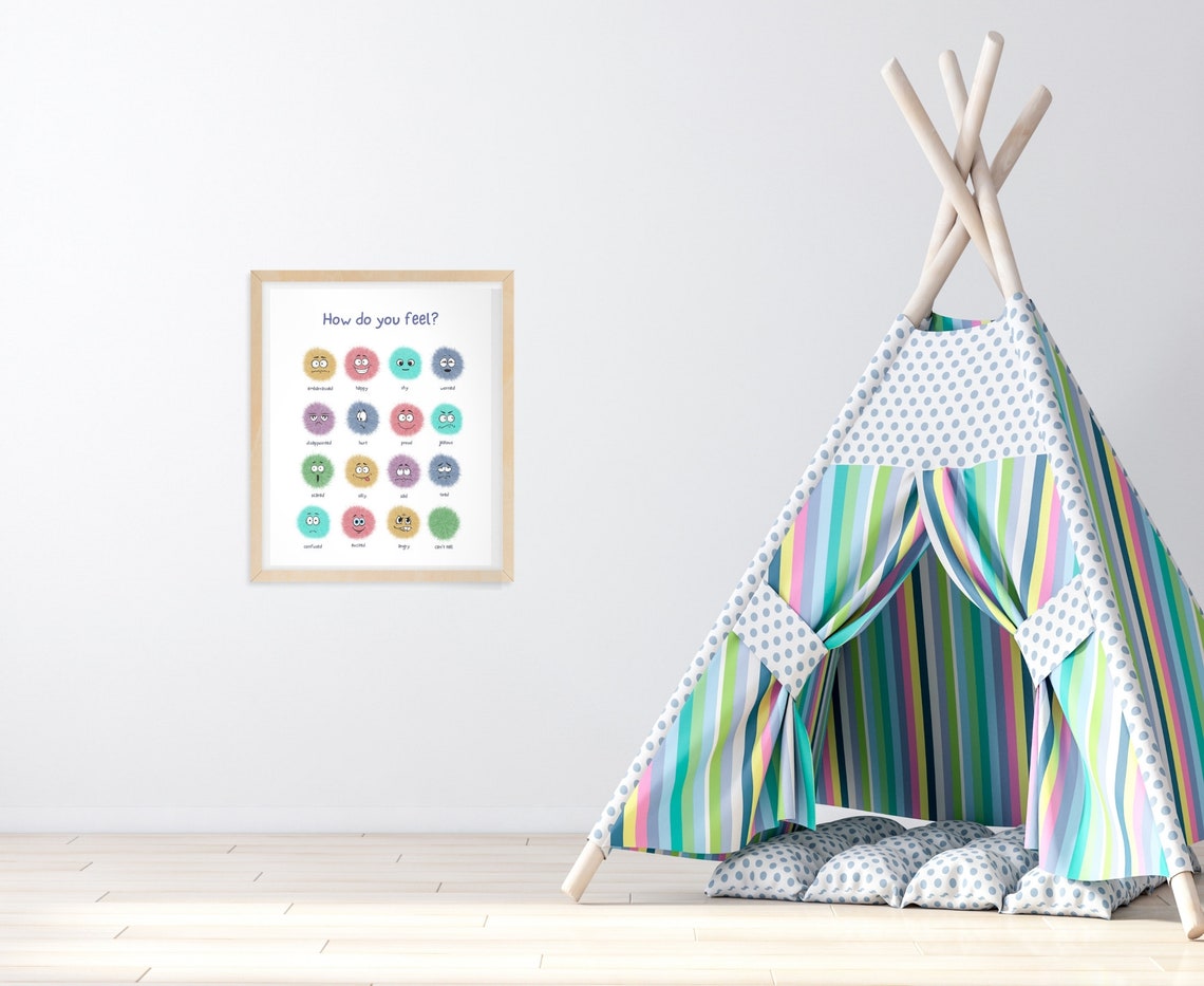 Feelings & Emotions Poster, Mood Chart for Children, Classroom Aid ...