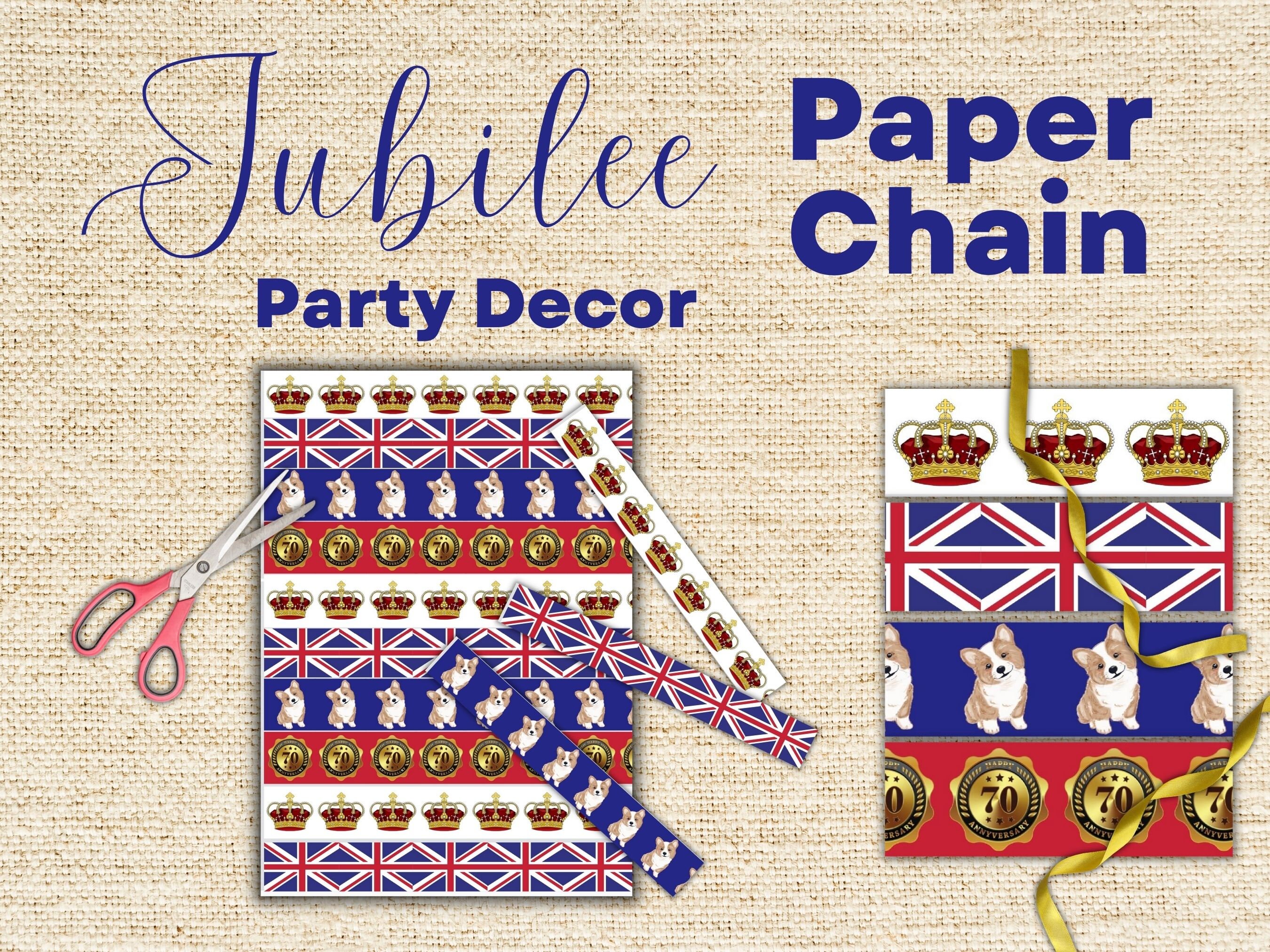 Platinum Jubilee Paper Chain Printable Street Party | Etsy UK