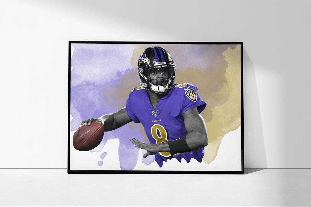 Lamar Jackson Baltimore Ravens Poster, Dynamic Football Wall Art, NFL ...