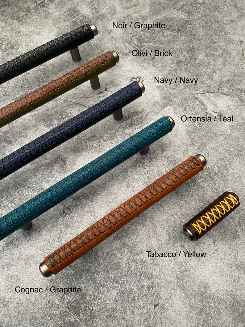Leather Cabinet Handle Leather Bound T-bar Handle Draw - Etsy UK