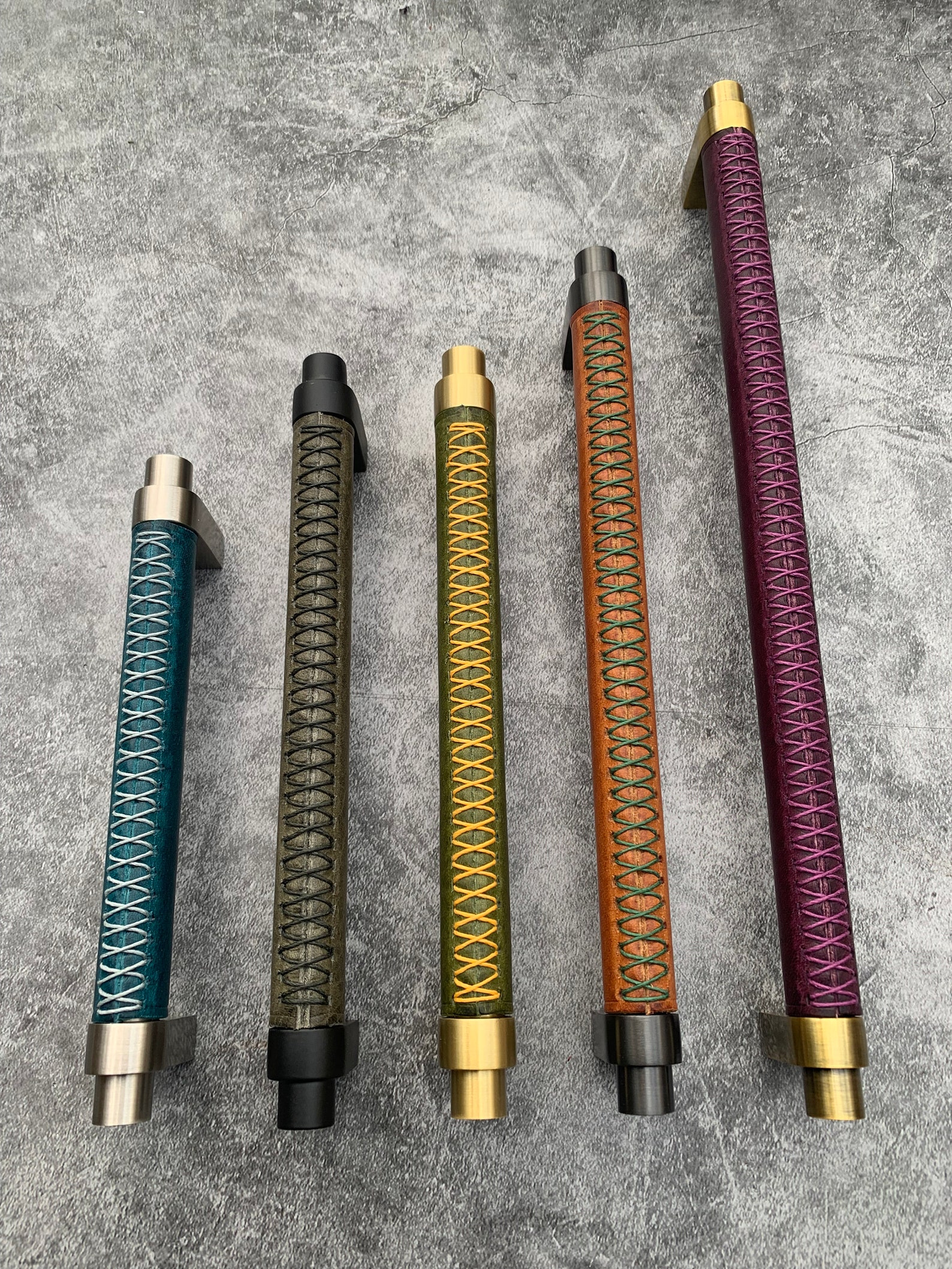 Leather Cabinet T-bar Handle Leather Bound Furniture Pull - Etsy