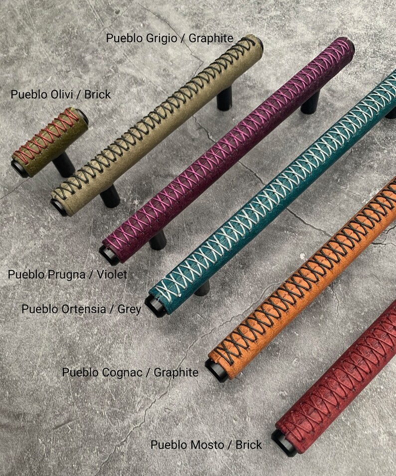 Leather Cabinet Handle Leather Bound T-bar Handle Draw - Etsy UK