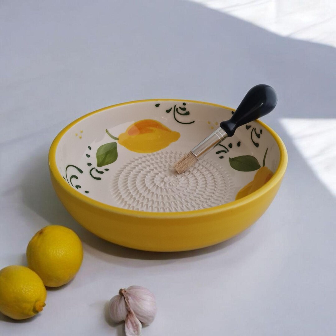 Ceramic Grater, Grating Bowl, Free Brush, Grating Dish, Dip Bowl With ...