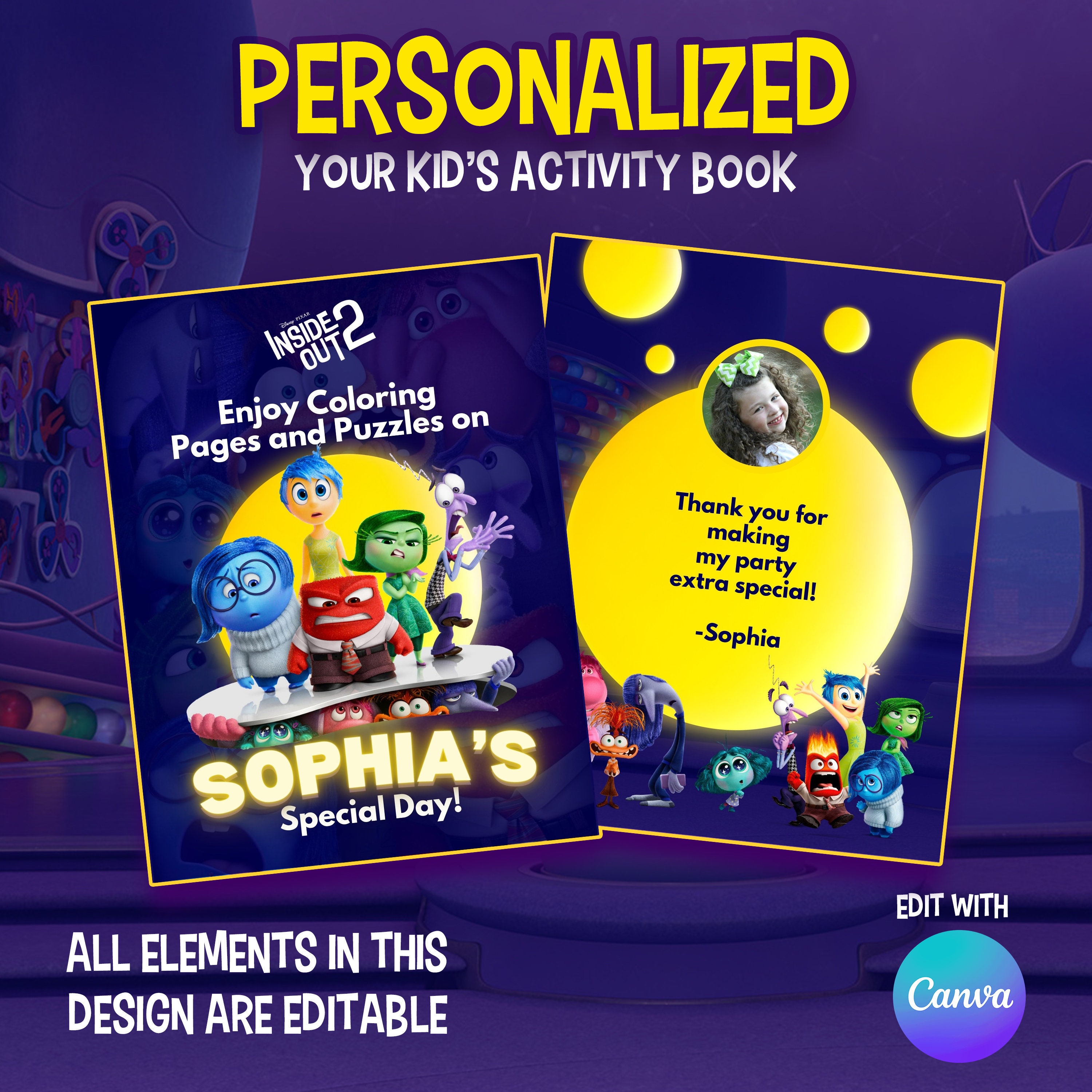 24 Pages | EDITABLE | Instant Download | Inside Out 2 Personalized ...