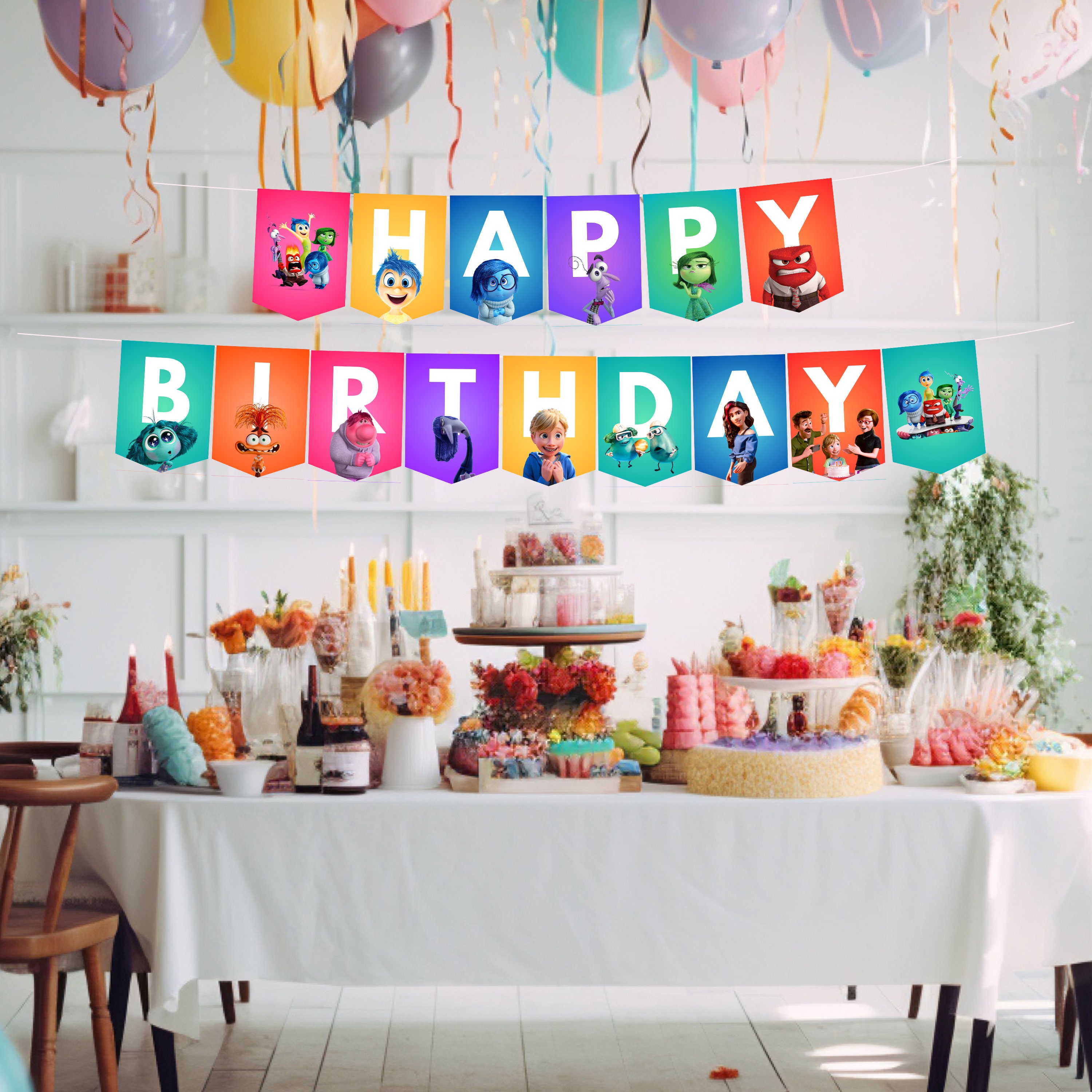 EDITABLE | Instant Download | Inside Out 2 Birthday Banner Template - Etsy