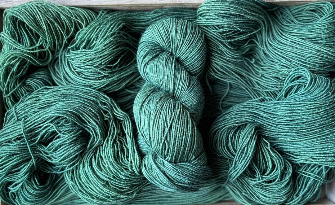 Emerald Green Hand Dyed Yarn - Etsy