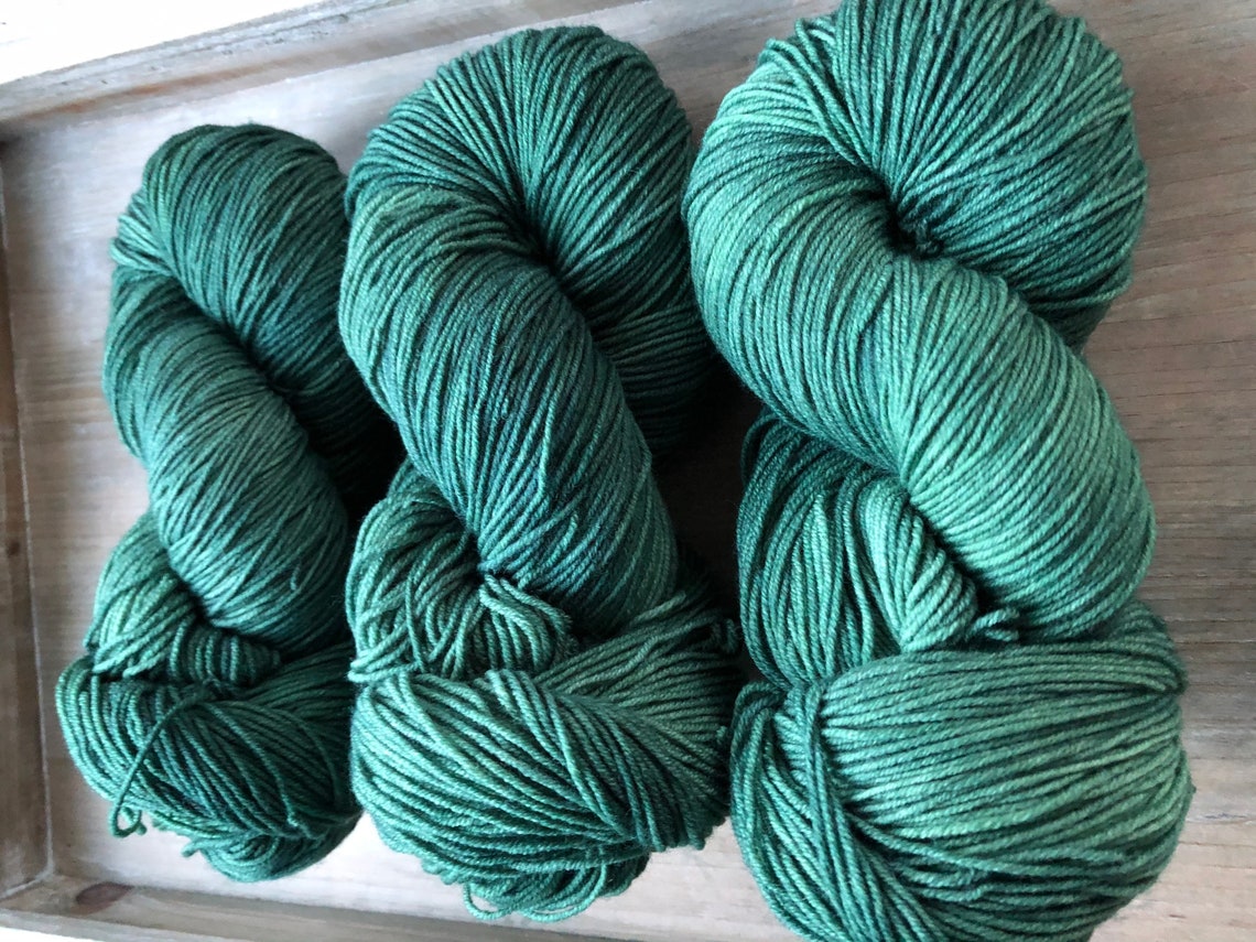 Emerald Green Hand Dyed Yarn | Etsy