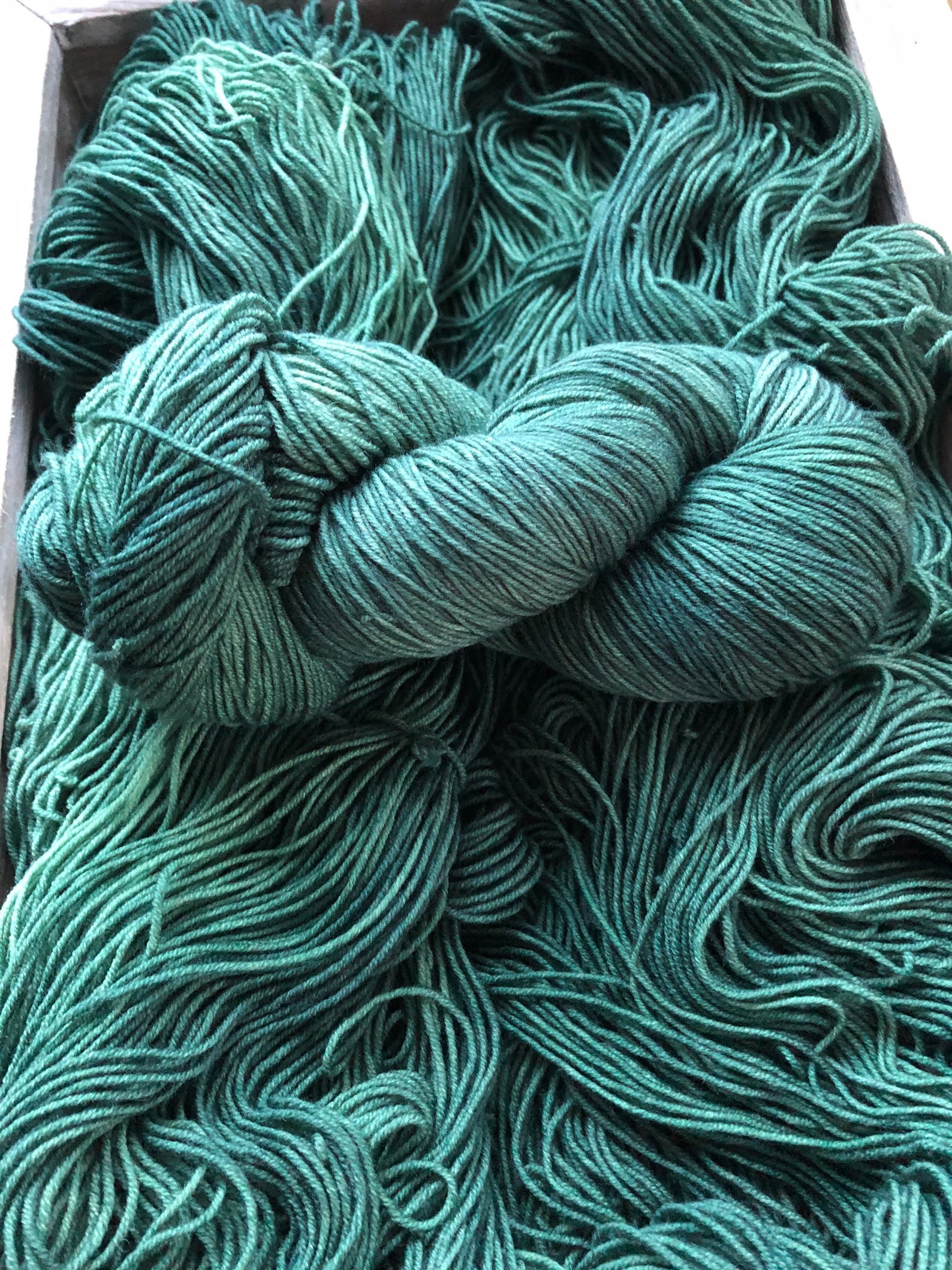 Emerald Green Hand Dyed Yarn | Etsy